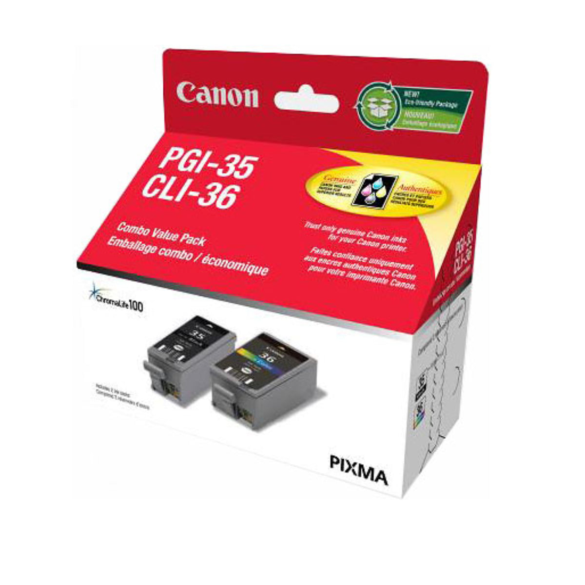 CANON PGI-35 / CLI-36 (1509B011) Black and Color Original Inkjet ...